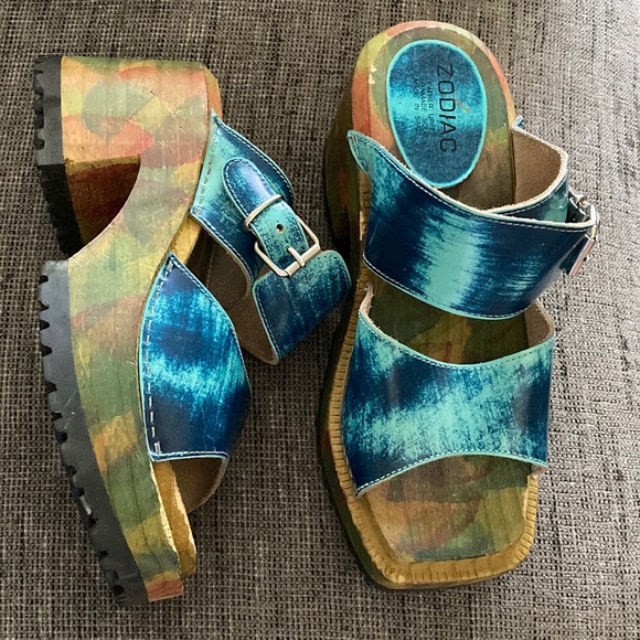 Zodiac | Shoes | Y2k Zodiac Chunky Platform 2 Strap Slide Sandals 7 ...